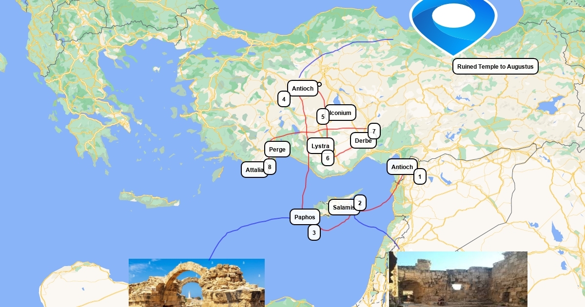 Paul's Journey Part 1 : Scribble Maps