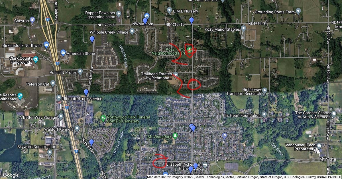 BSA troop 443 tree signs : Scribble Maps