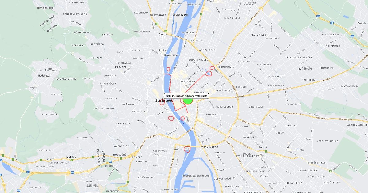 Budapest places to see : Scribble Maps