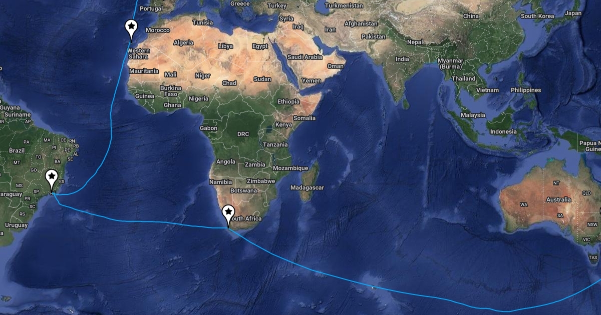 Map of the First Fleet : Scribble Maps