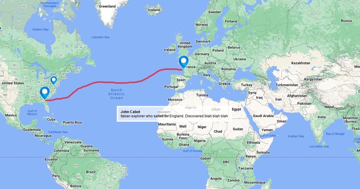 John Cabot Map