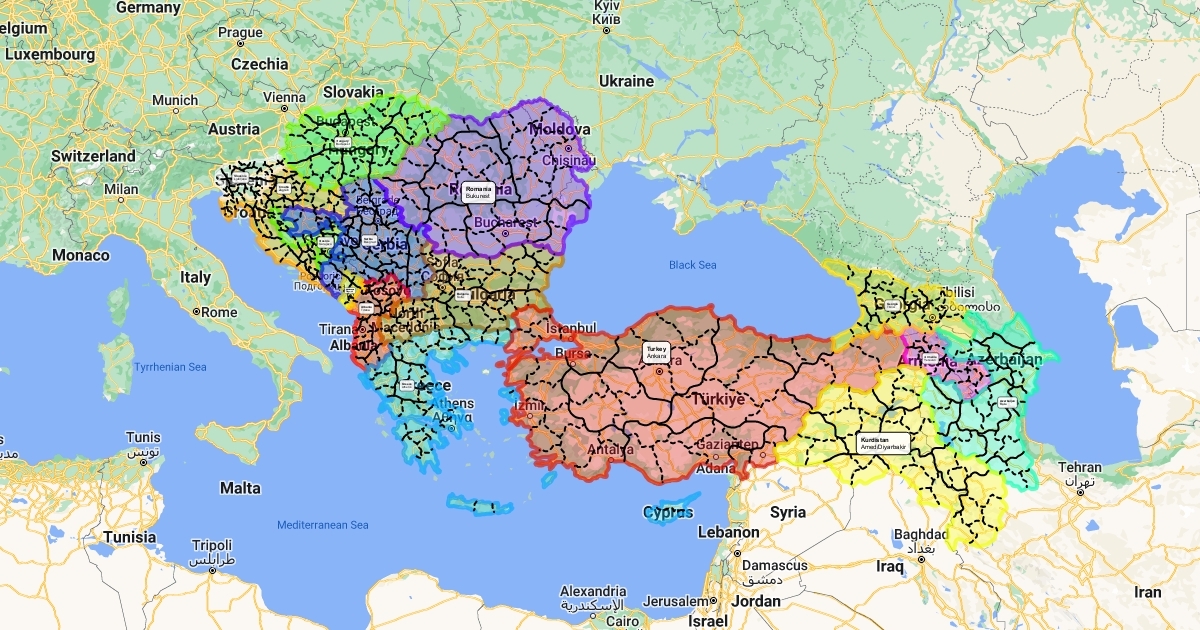 Ethnical Borders of the Balkans, Anatolia and the Caucasus : Scribble Maps