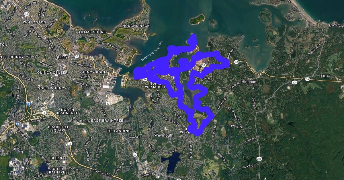 HinghamshipyardtoQuincyShipyardLoop : Scribble Maps