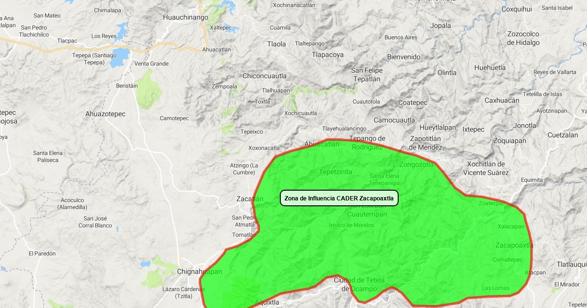 CADER Zacapoaxtla : Scribble Maps