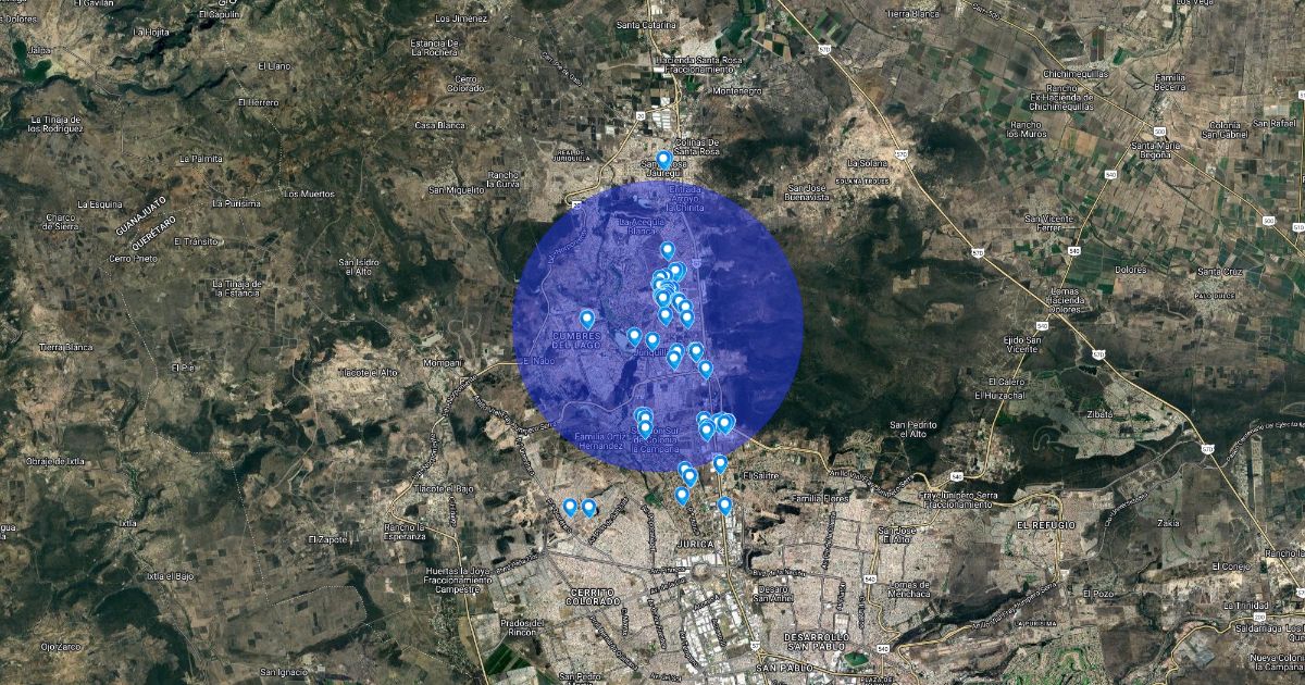 Mapa Juriquilla comercial : Scribble Maps