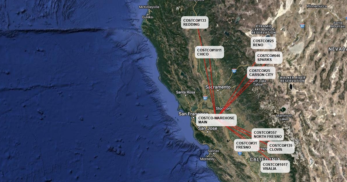 TRACY-COSTCO's : Scribble Maps