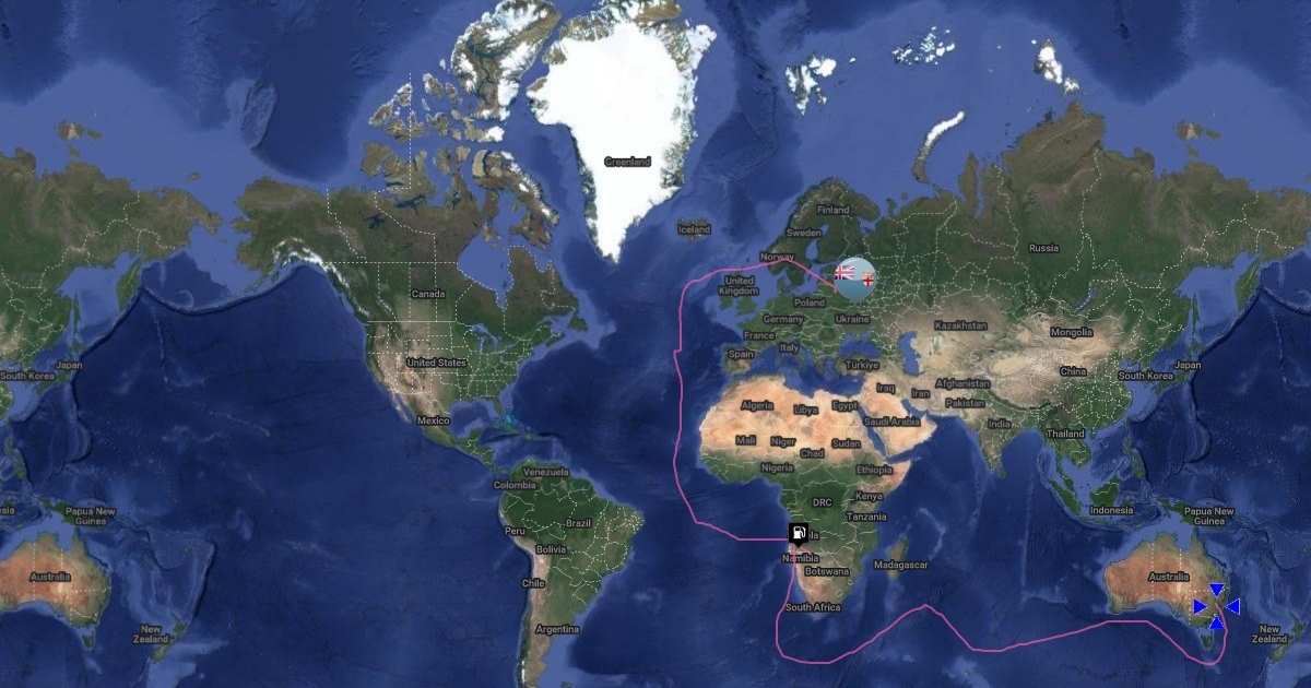 journey of first fleet by pragnya : Scribble Maps