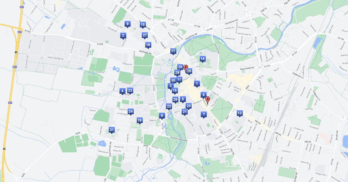 Cambridge Colleges : Scribble Maps