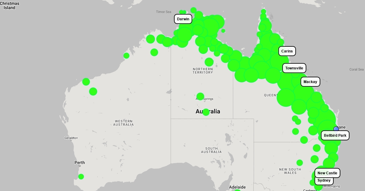 CaneToadDistribution : Scribble Maps