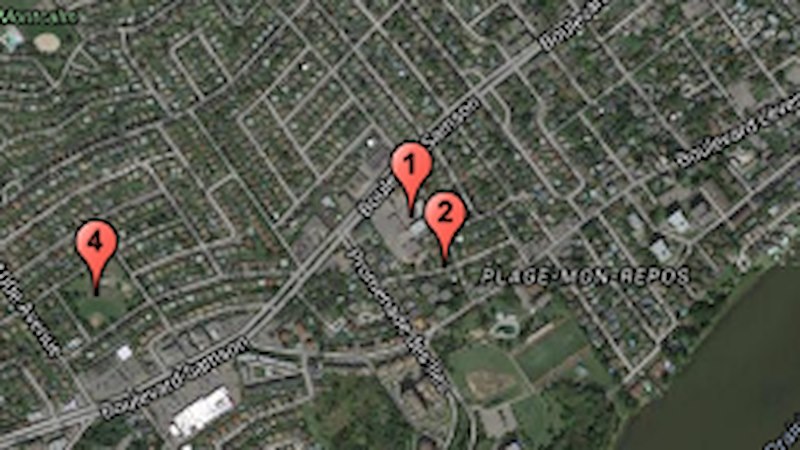 Carte quartier points cardinaux : Scribble Maps