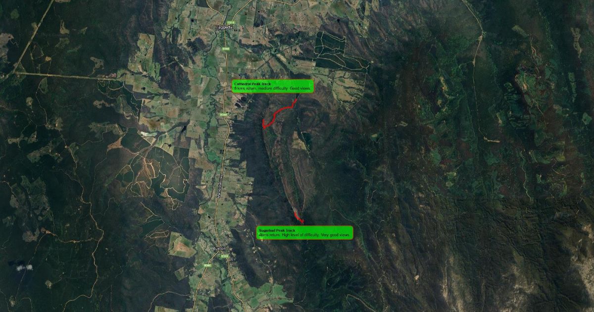 Cathedral Ranges Walking Trails : Scribble Maps