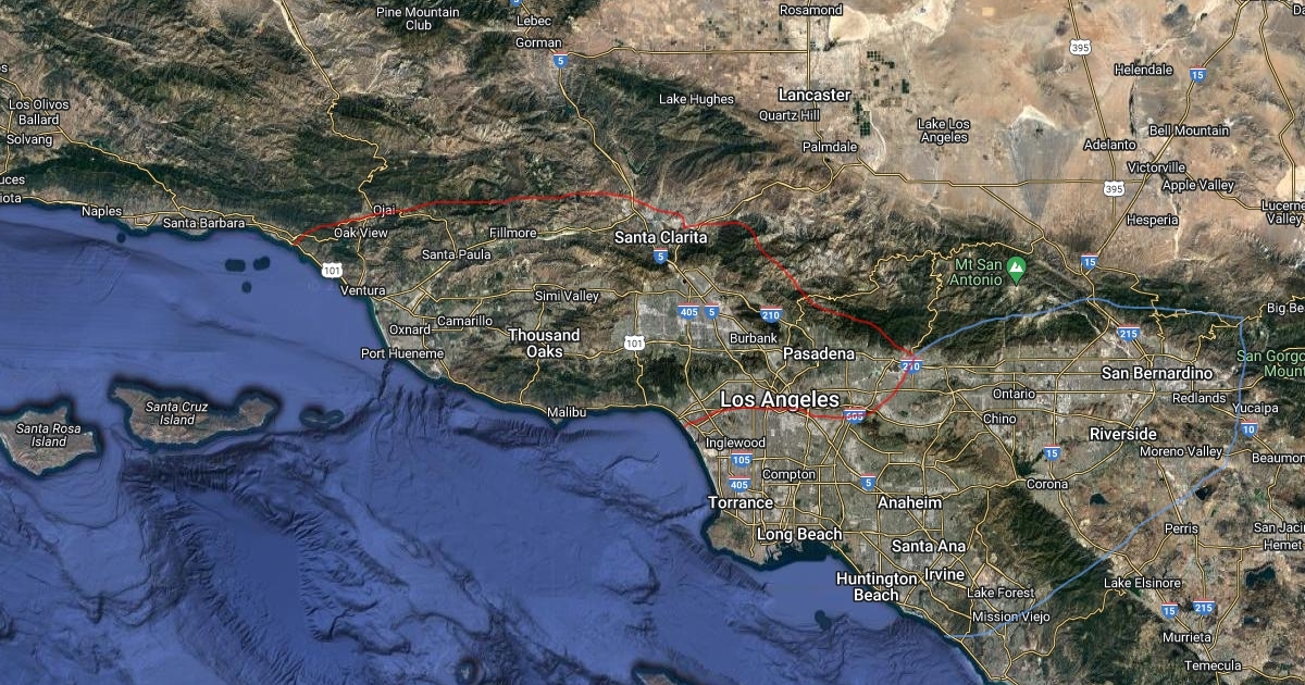 Service map LA/OC/IE : Scribble Maps