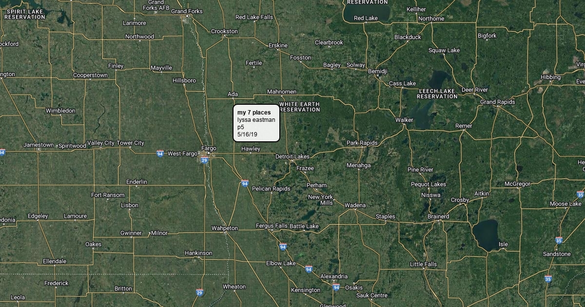 my 7 places : Scribble Maps