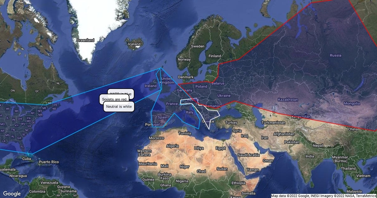 2022 Cold war map : Scribble Maps