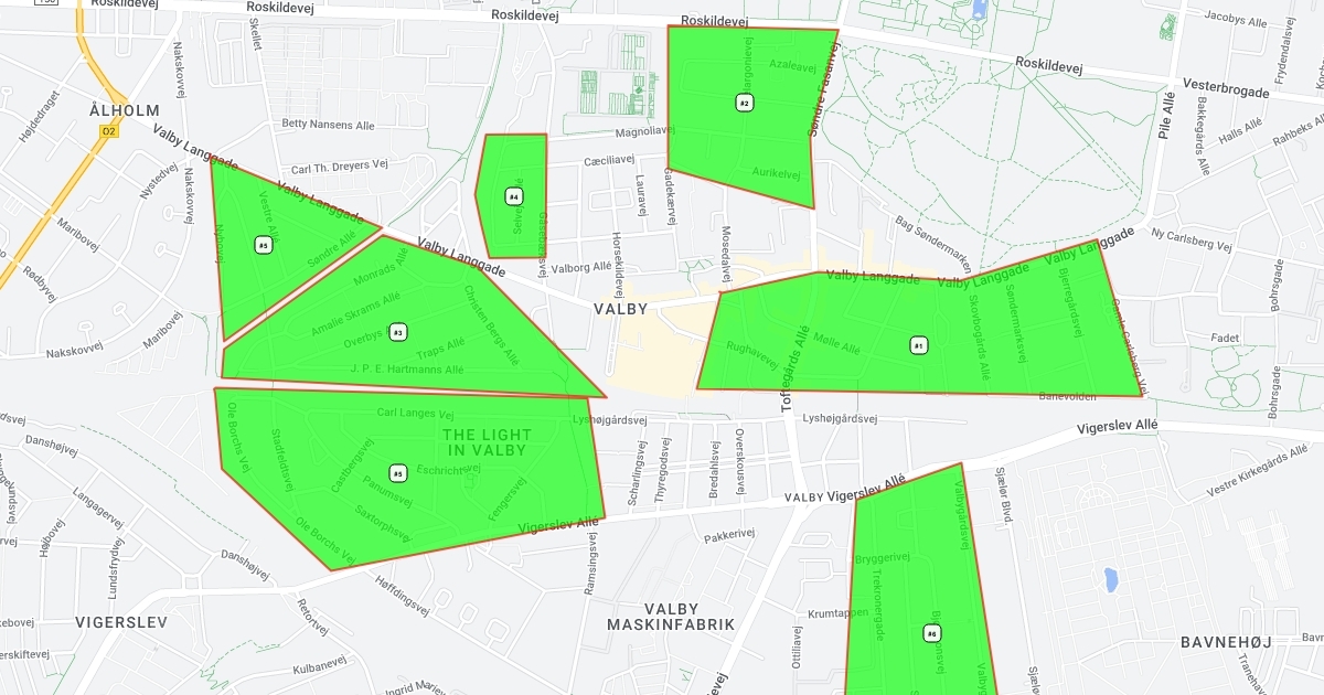 Areas in Valby : Scribble Maps