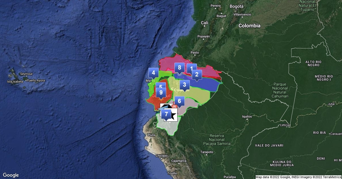 Zonas del Ecuador : Scribble Maps