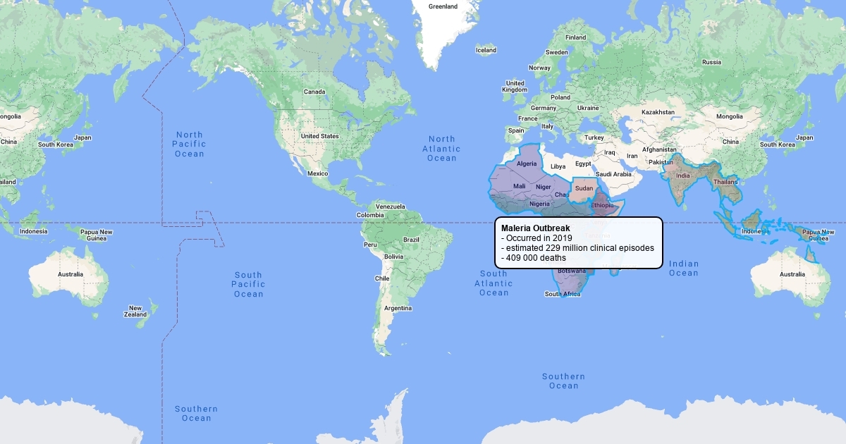 Disease outbreak areas : Scribble Maps