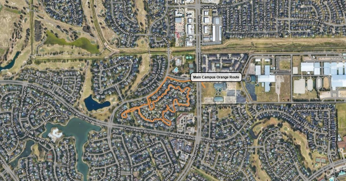 Main Campus Orange Route : Scribble Maps