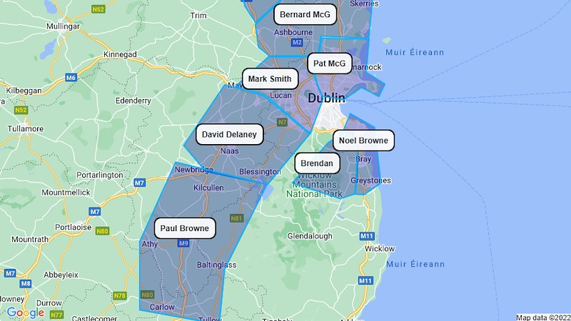 Dublin Routing 2022 : Scribble Maps