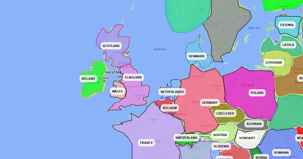 EUROPE POLITICAL MAP : Scribble Maps