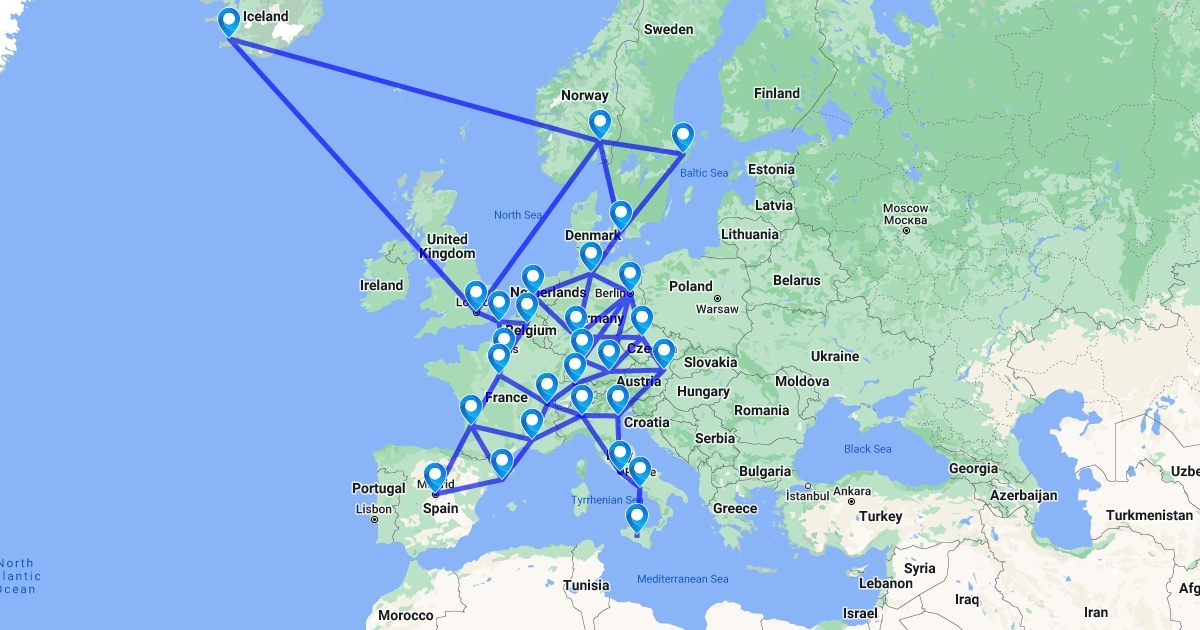 EU Trip : Scribble Maps