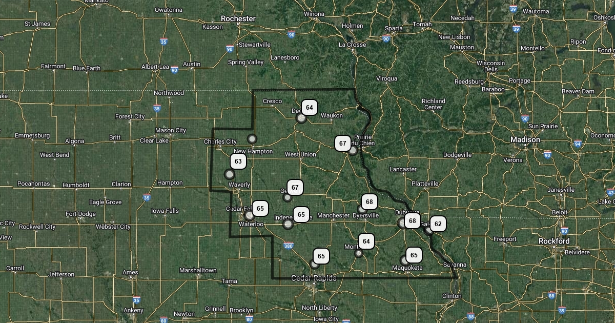 Eastern Iowa map : Scribble Maps