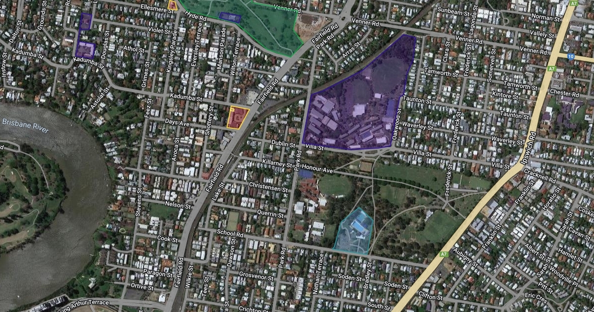 Map of Yeronga : Scribble Maps