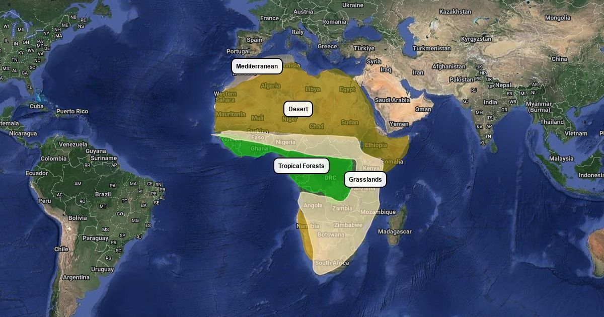 Vegetation Zones of Africa : Scribble Maps