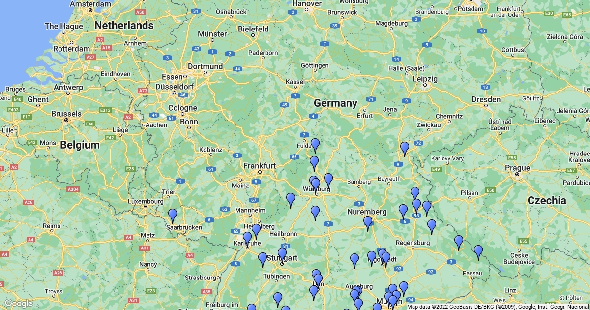 Standorte BW : Scribble Maps