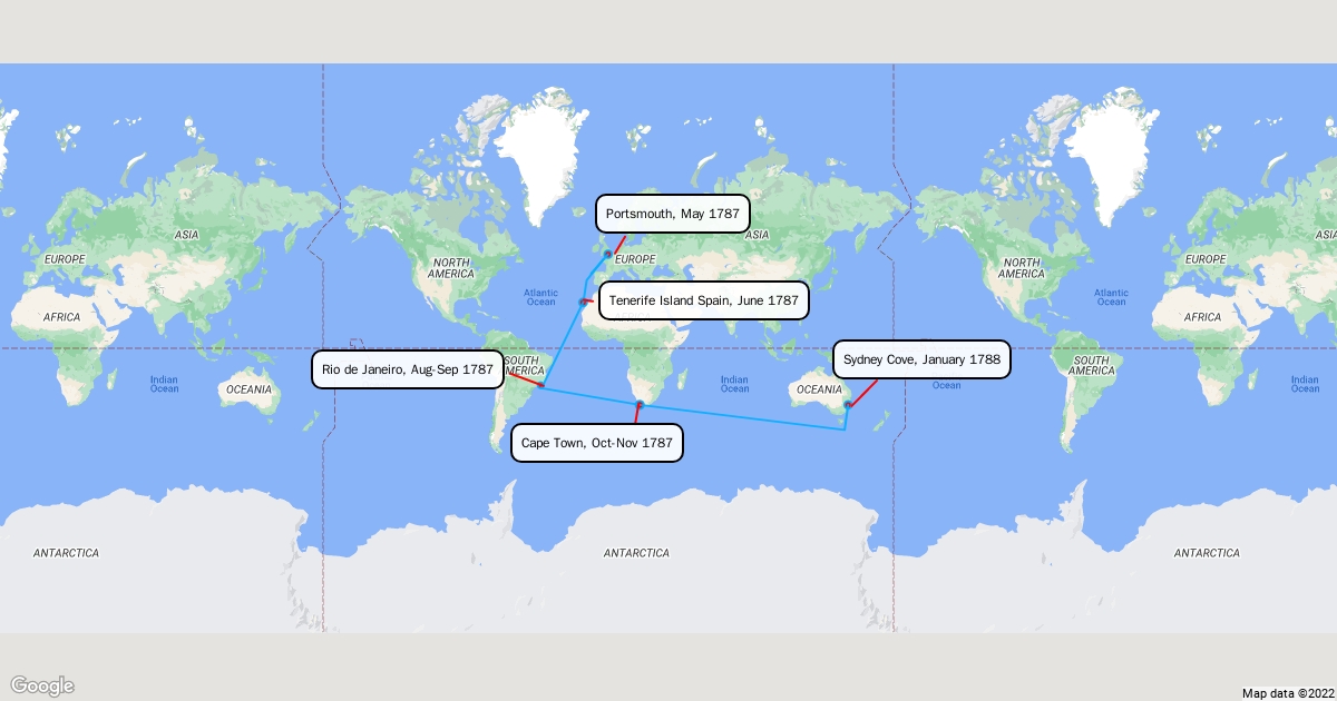 First fleet : Scribble Maps