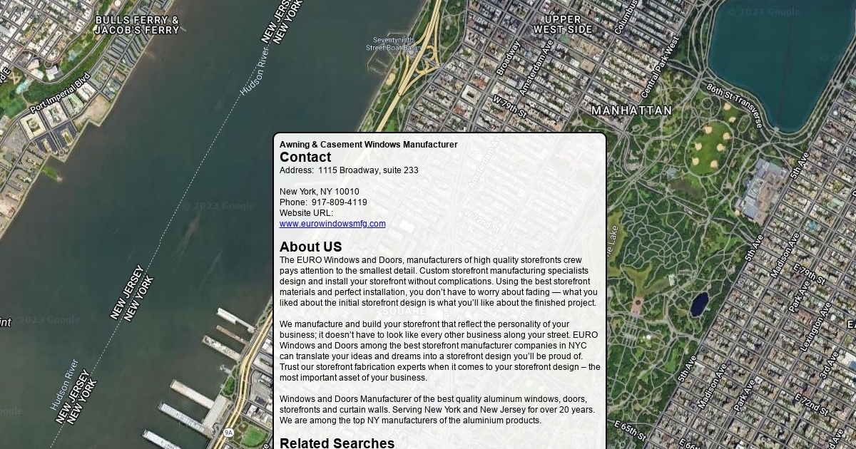 Awning And Casement Windows Manufacturer : Scribble Maps