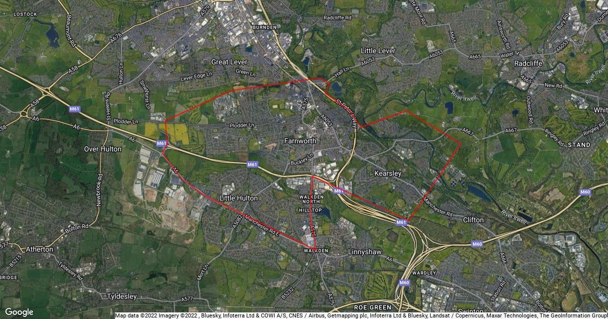 Farnworth and Kearsley Foodbank boundaries : Scribble Maps