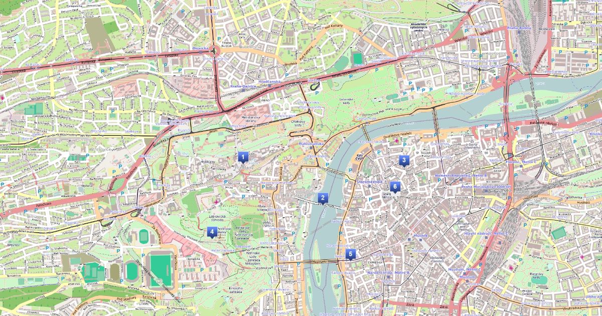 Places of Interest in Prague, : Scribble Maps