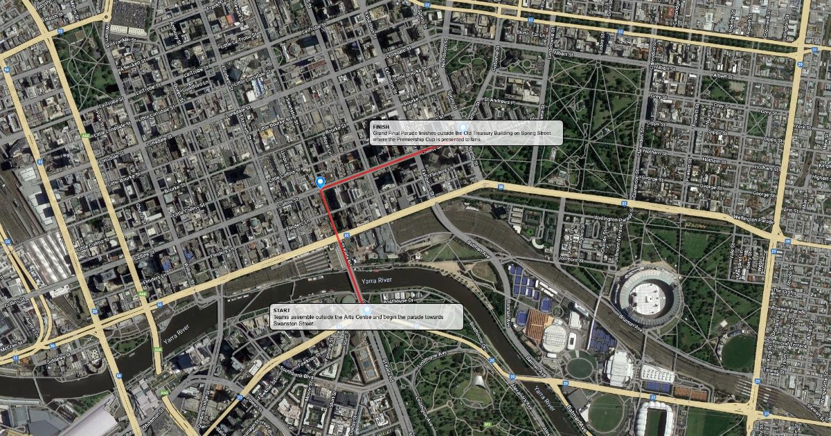 Grand Final Parade : Scribble Maps