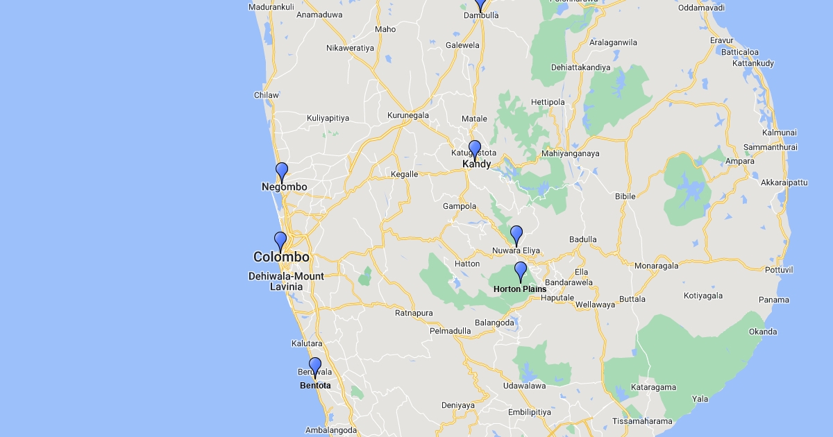 Sri Lanka Landmarks : Scribble Maps