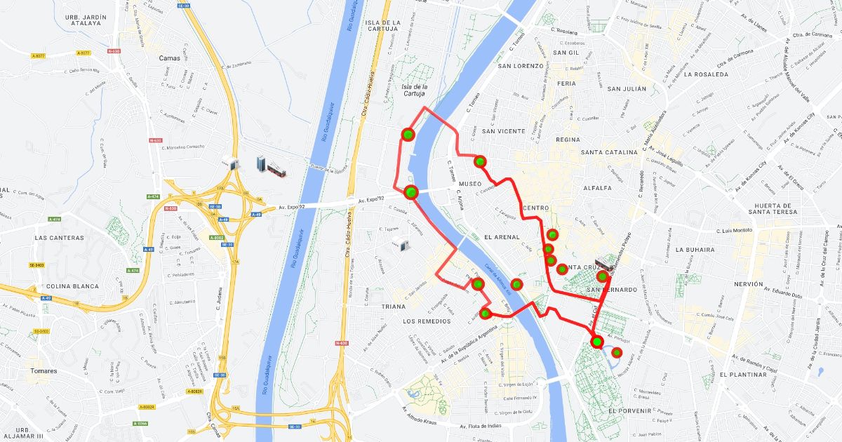 Mapa Sevilla : Scribble Maps