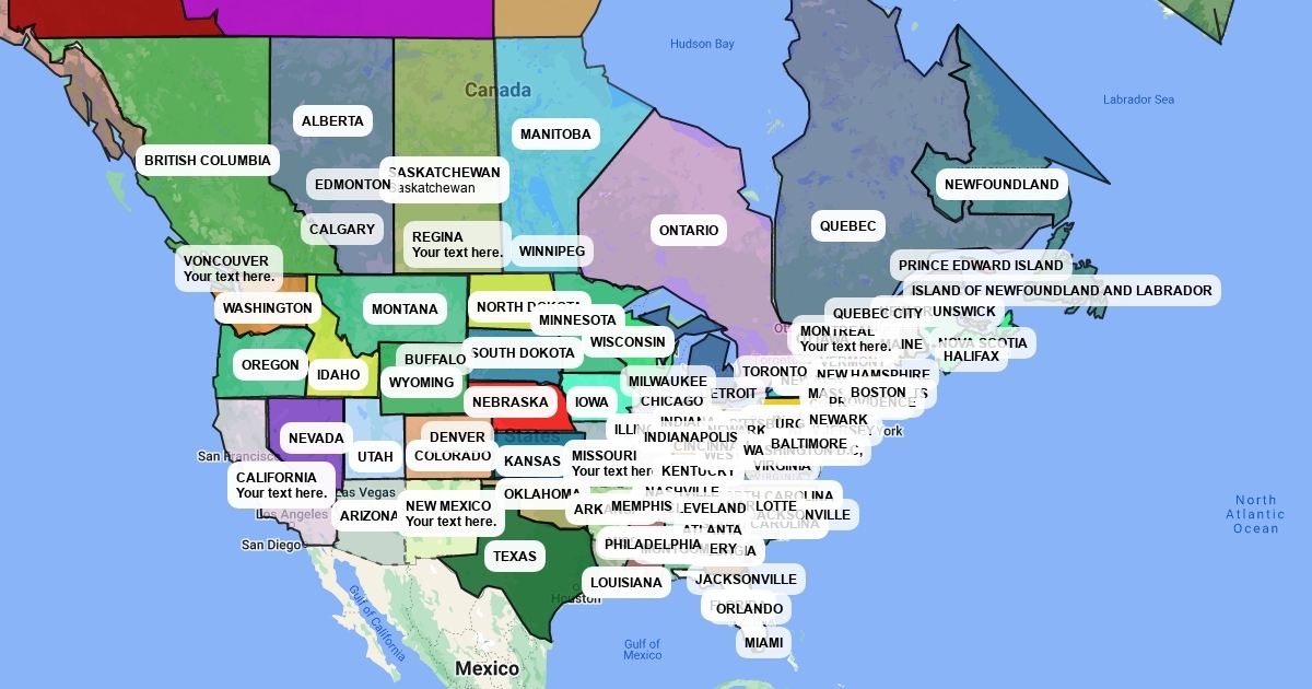 North America Political Map- Monica Macias : Scribble Maps