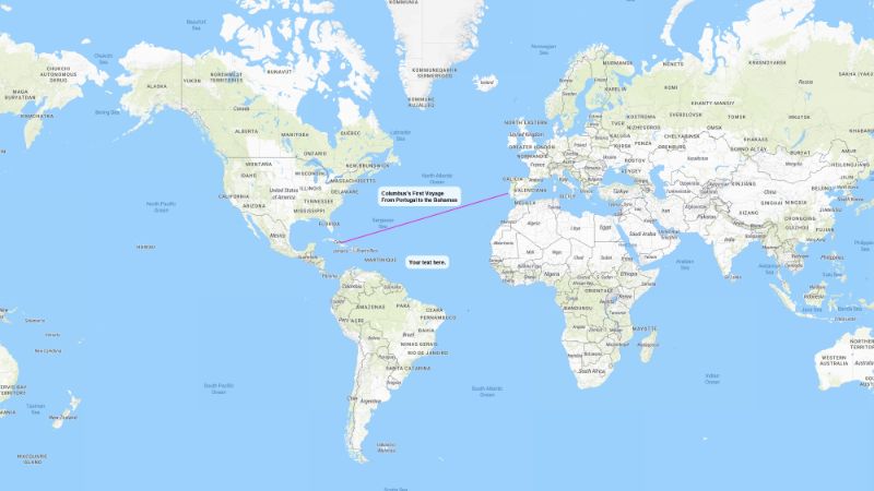 Jenna and Anna;s Map of Columbus's Journey : Scribble Maps