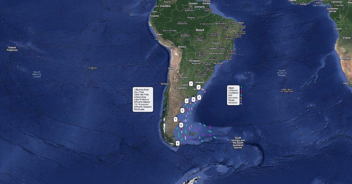 Mapa Pesca : Scribble Maps