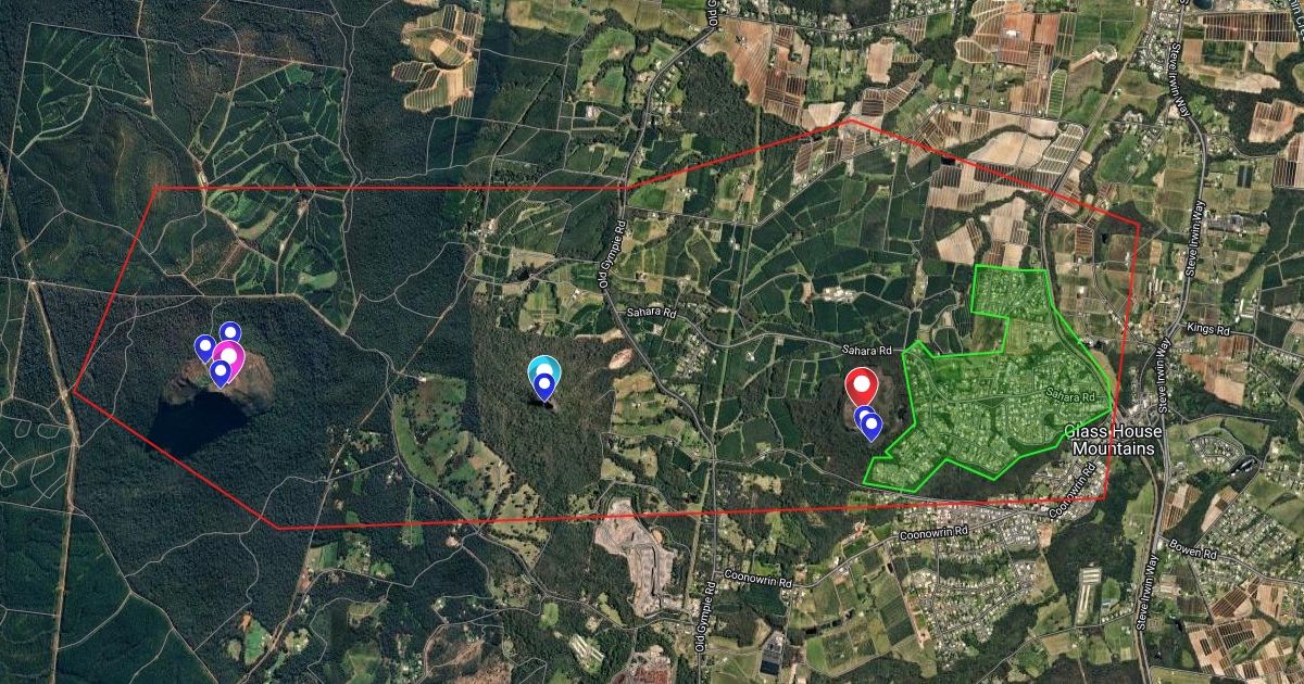 The Glass House Mountains Scribble : Scribble Maps