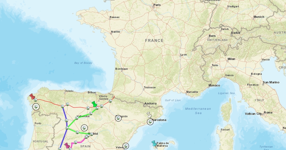 Mapa de rutas culturales : Scribble Maps