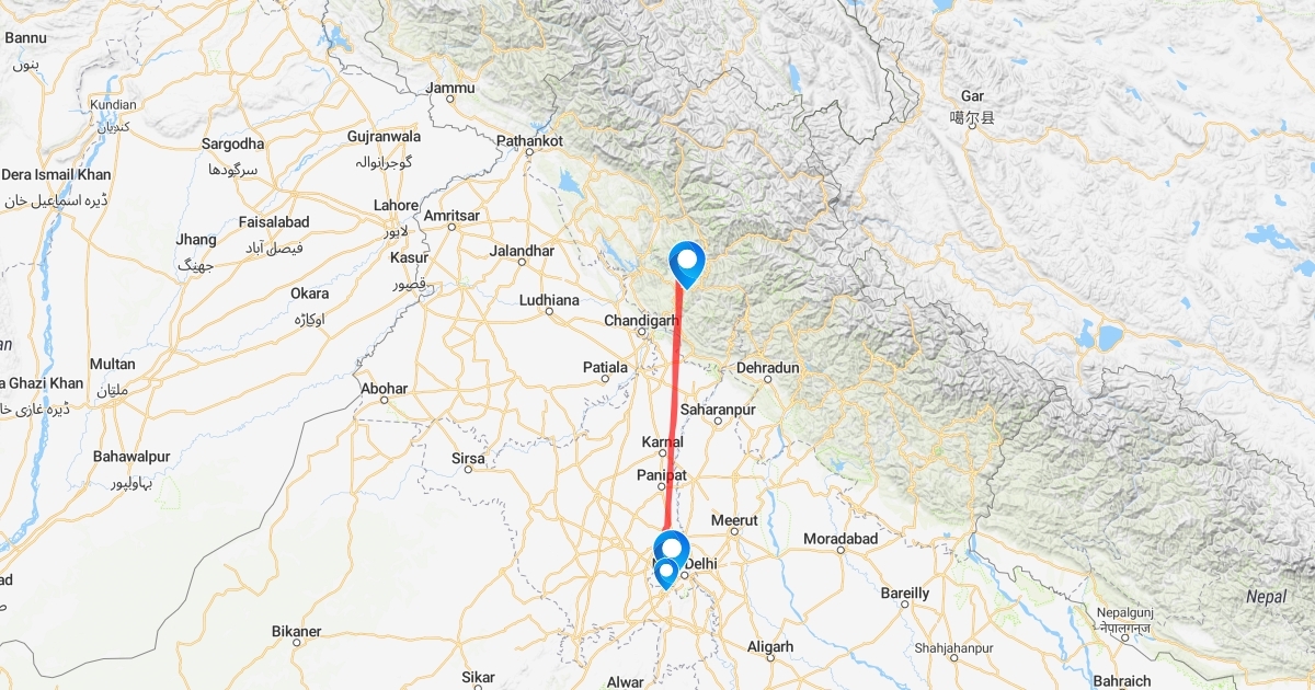 Shimla Trip : Scribble Maps