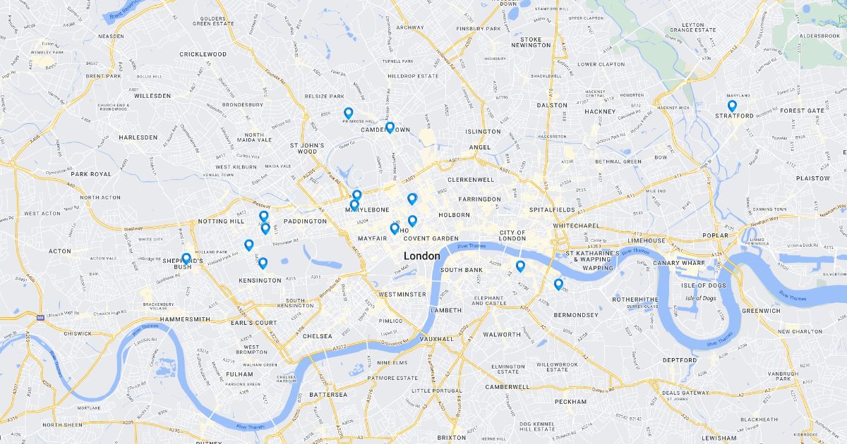 Greek places in London : Scribble Maps