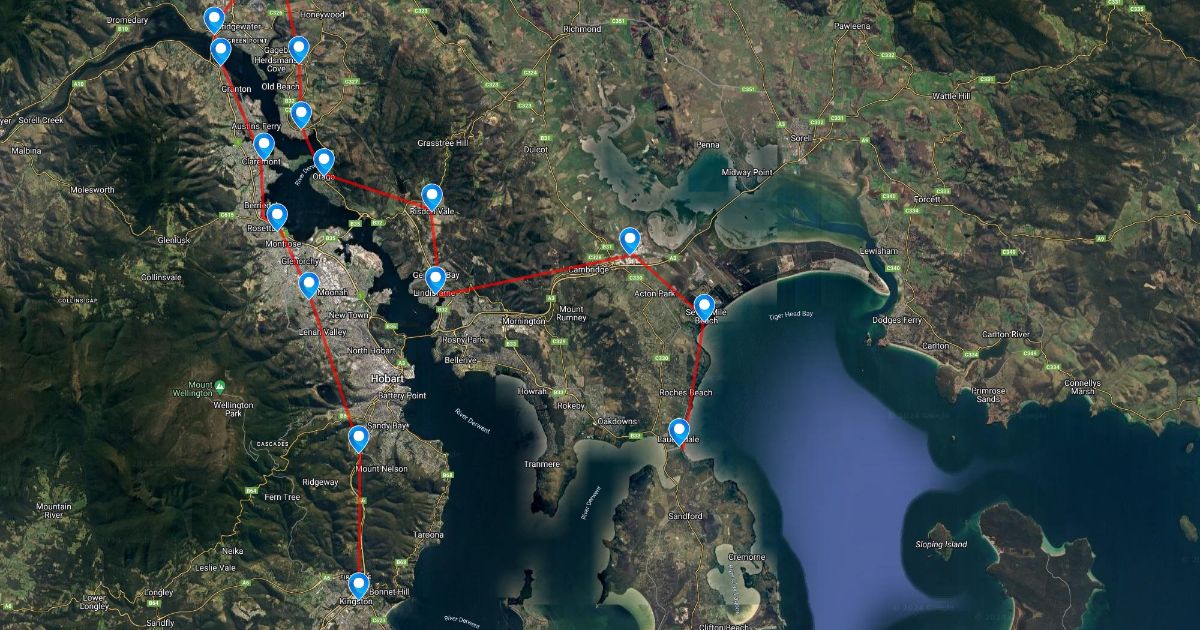 Hobart Metro : Scribble Maps