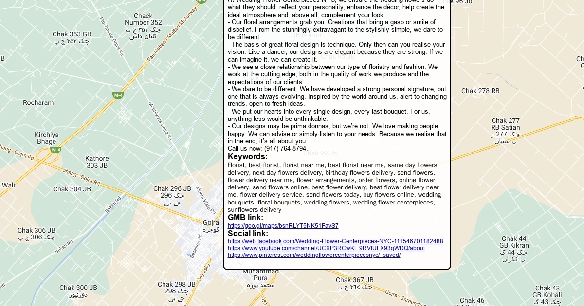 Wedding Flower Centerpieces NYC : Scribble Maps