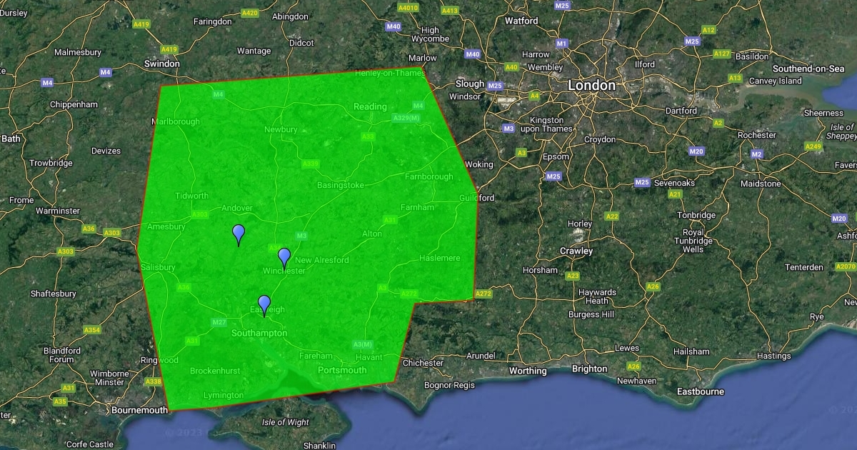 Hampshire and Reading : Scribble Maps