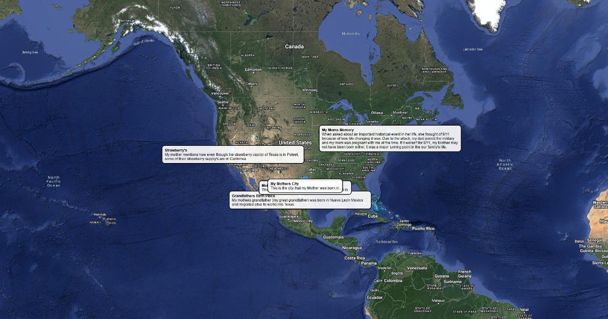 My Mothers History : Scribble Maps