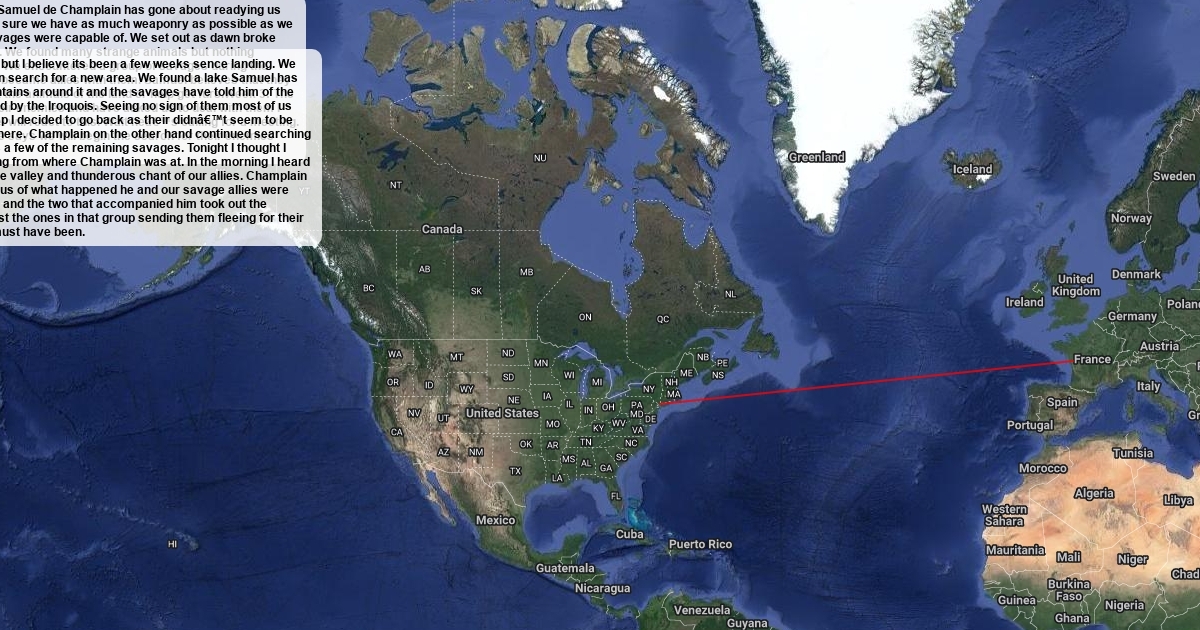Samuel De Champlain Map