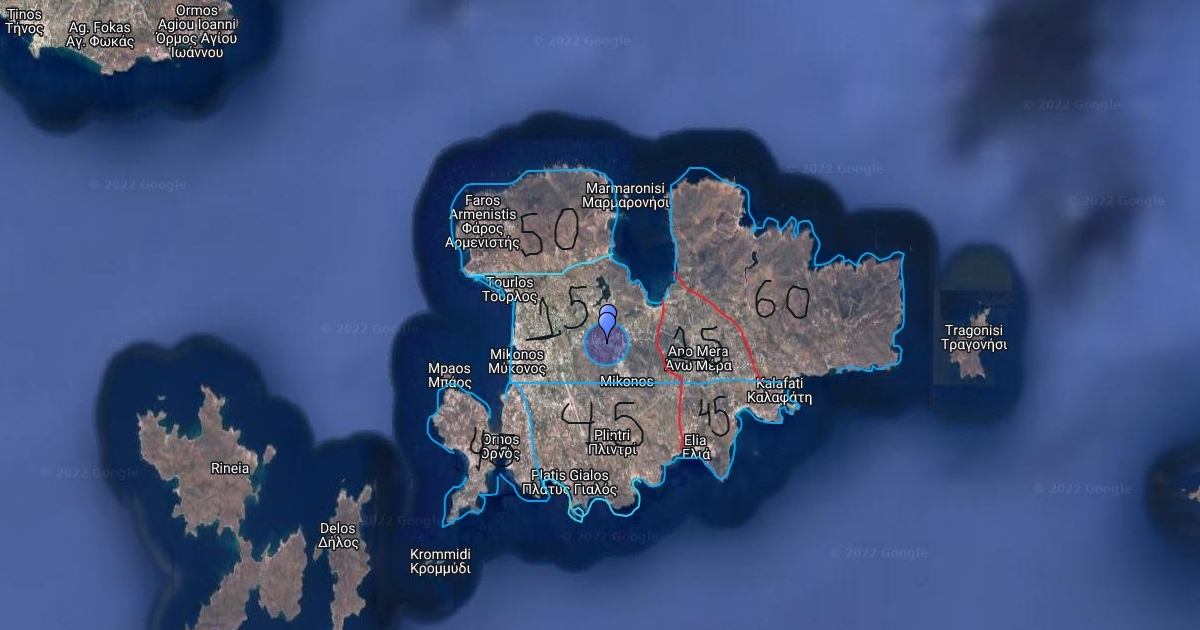 manor house mykonos : Scribble Maps