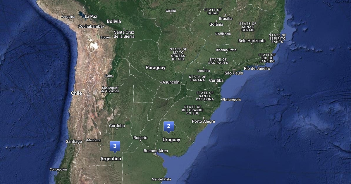 países campeones : Scribble Maps